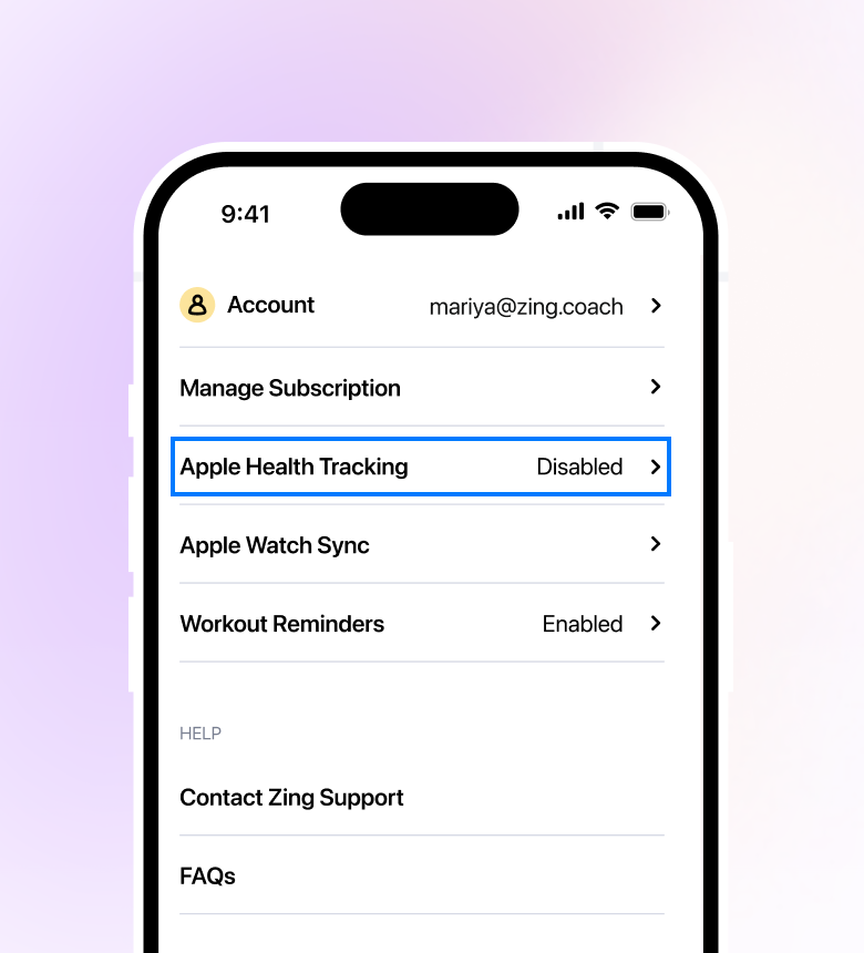 Connecter Zing aux applications de fitness – Centre d’aide Zing Coach